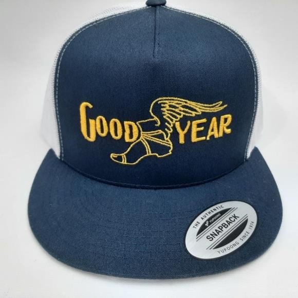 Accessories | Goodyear Flat Bill Trucker Mesh Snapback Hat Cap ...